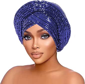 Amazon.com : JRZXTWL African Ladies Headscarf Auto Gele Headties Party ...