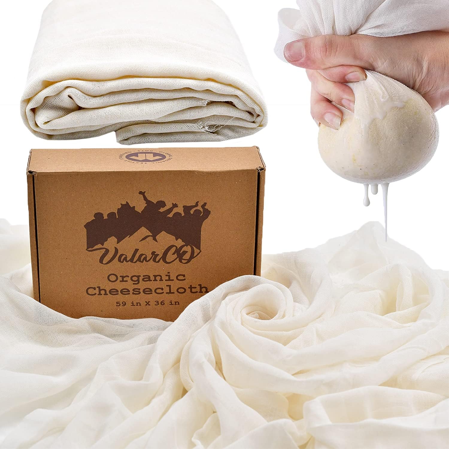Amazon.com: Organic Cheesecloth for Straining - 100% Natural Unbleached ...