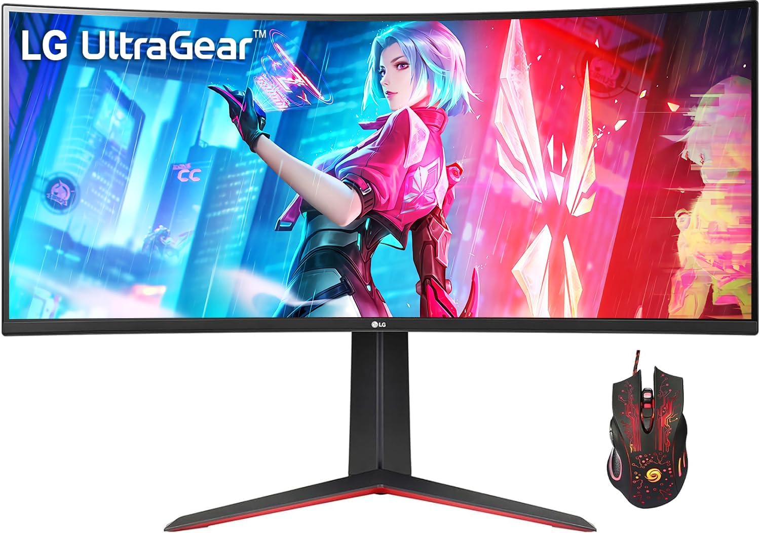 Amazon.com: LG 34" Ultragear Curved Gaming Monitor, 21:9 QHD(3440 x ...