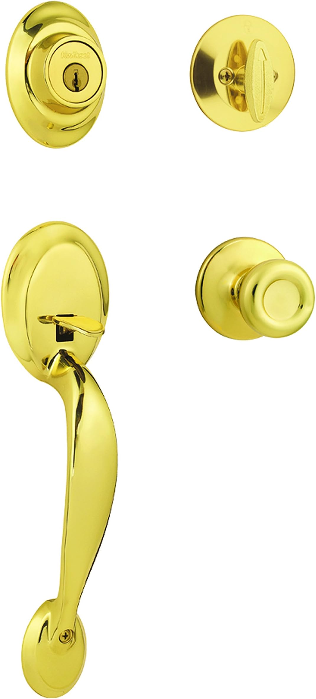 Master Lock HDLBA0603 Door Handle and Deadbolt Set, Polished Brass ...