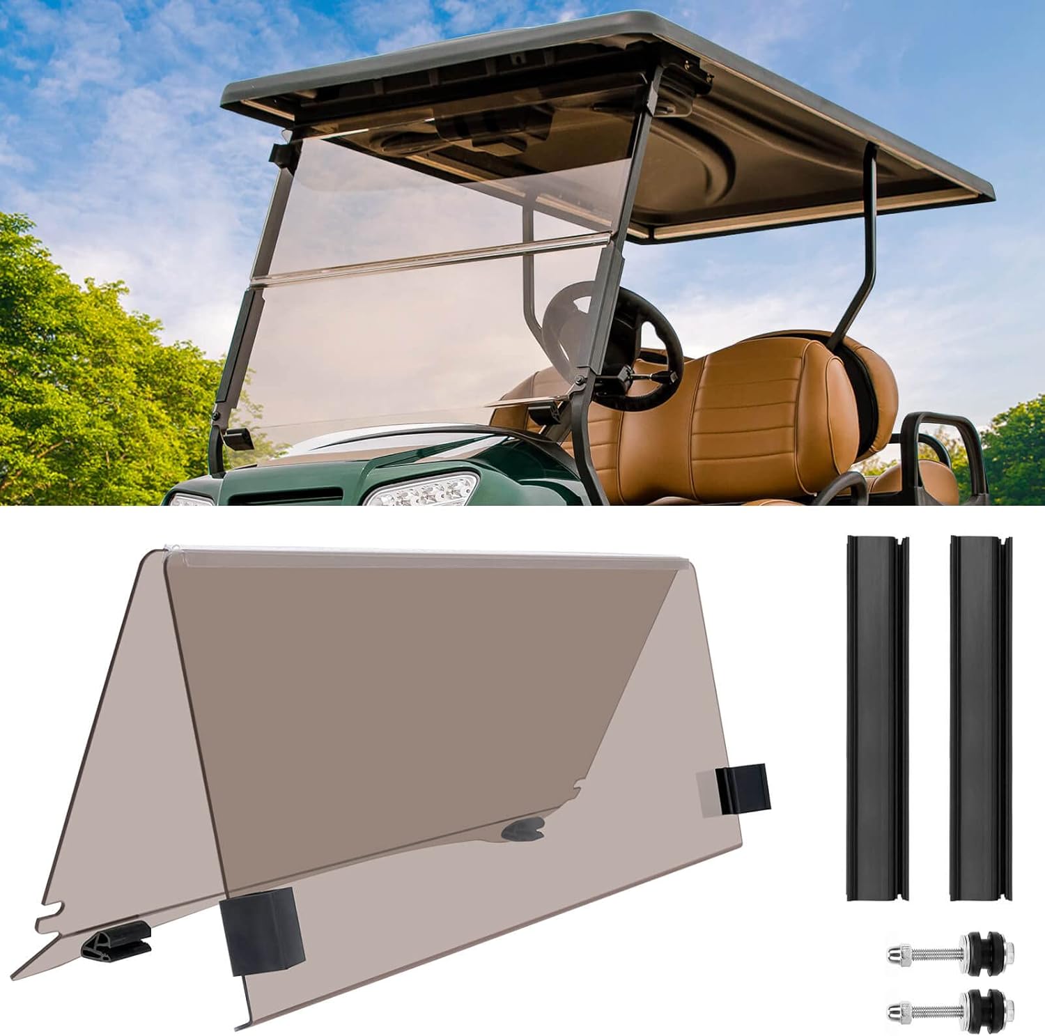 Amazon.com: 5MM Thick Club Windshield for 2004-UP Club Car Precedent ...