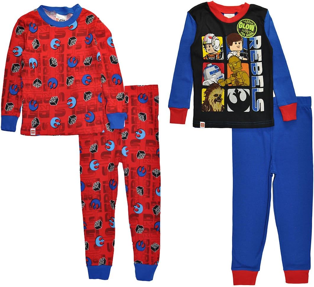Amazon.com: LEGO Boys' Star Wars 4-Pc Pajama Sleep Set, Multi, 4 ...