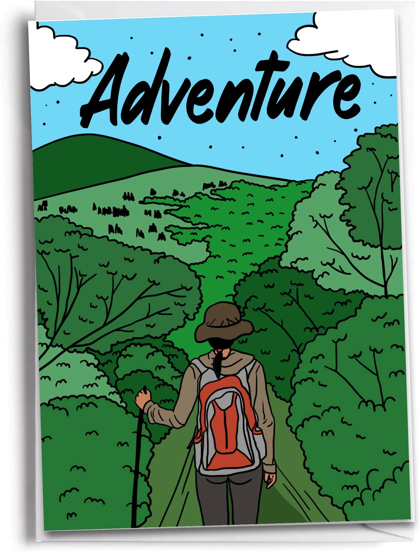 Amazon.com : Sole Inspired Adventure Awaits You | Card for Female Hiker ...