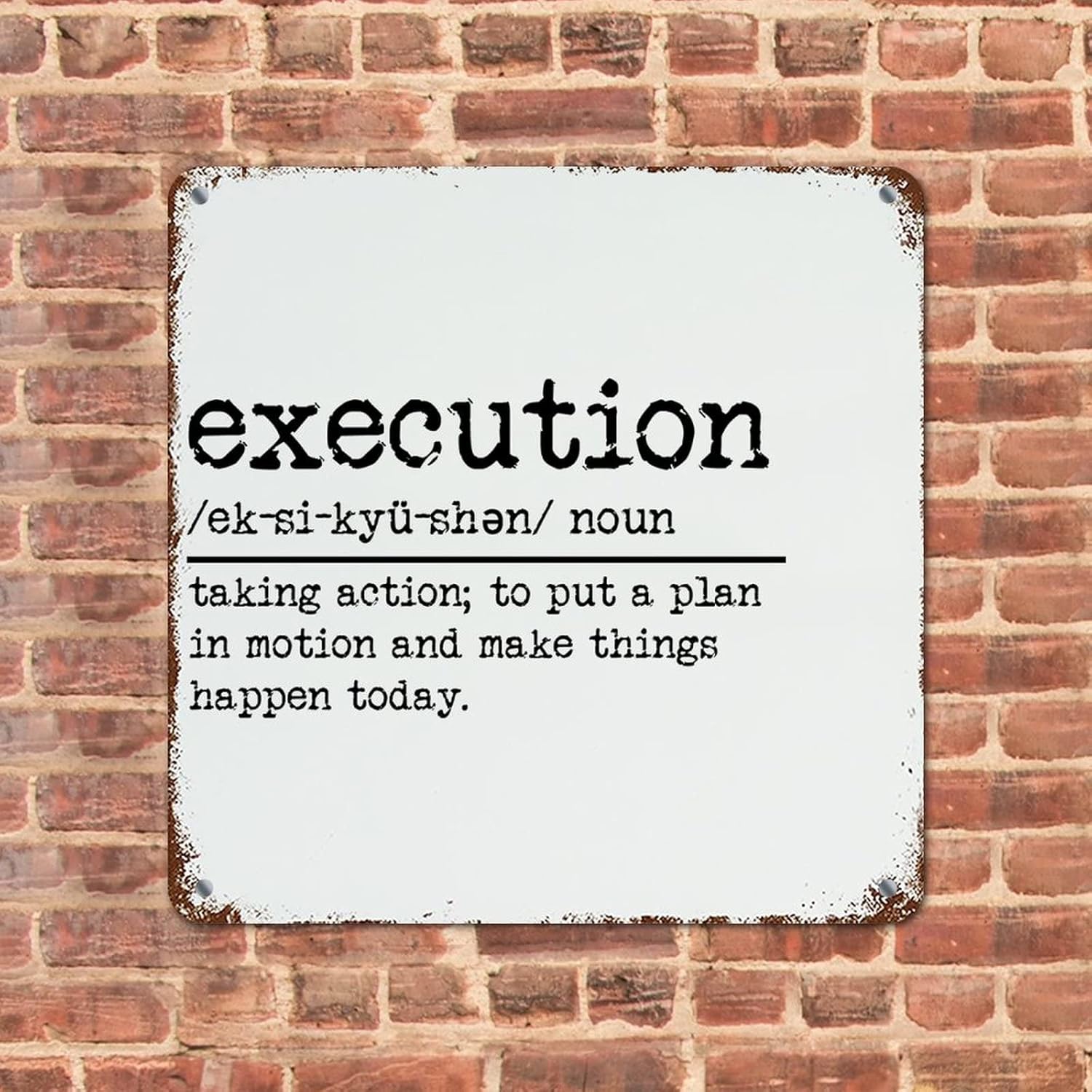 Amazon.com : Family Lettering Rustic Metal Sign Wall Art Decor ...