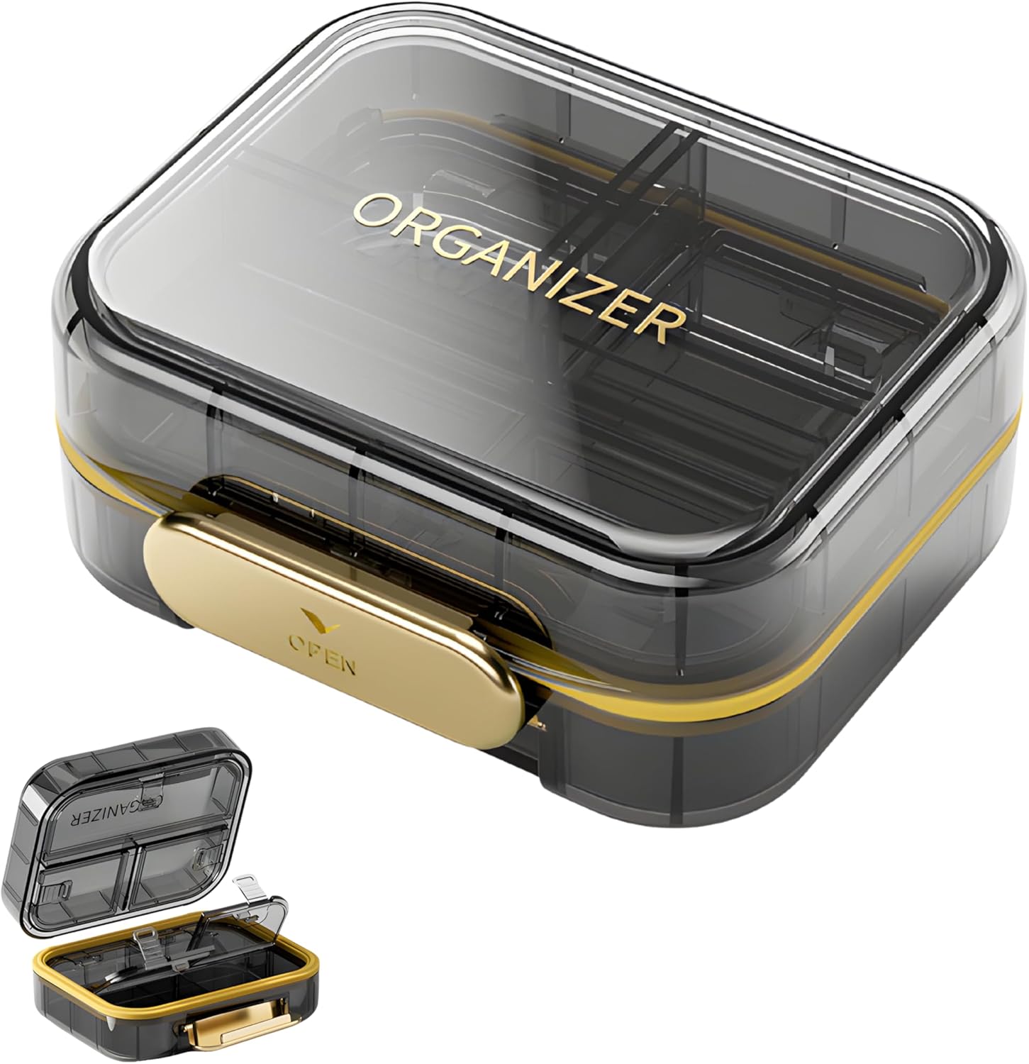 Amazon.com: RSWHYY 7 Compartments Portable Travel Pill Organizer, Pill ...