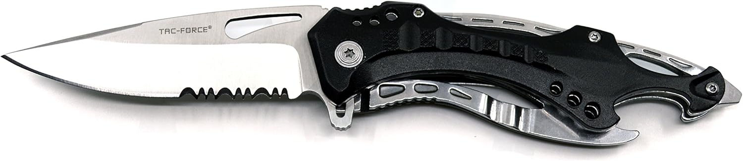 Amazon.com: TAC Force Tactical Spring Assisted Knife 4.5" Closed (Black ...