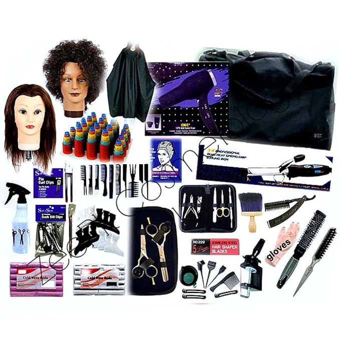 Amazon.com : Cosmetology School Student Kit for Hair Styling, Cutting ...