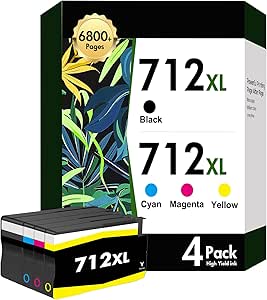 Amazon.com: 712 Designjet Ink Cartridges Combo Pack T210 Remanufactured Replacement for HP 712XL ...