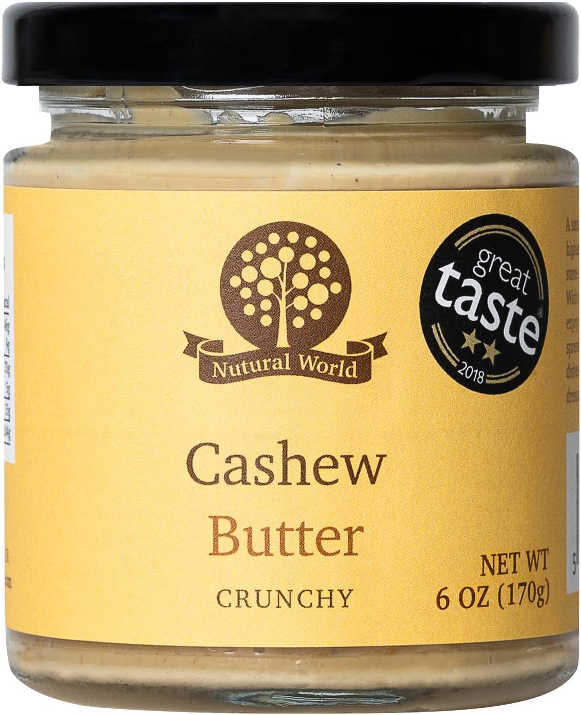 Amazon.com : Nutural World - Crunchy Cashew Nut Butter 6 Oz (170g ...