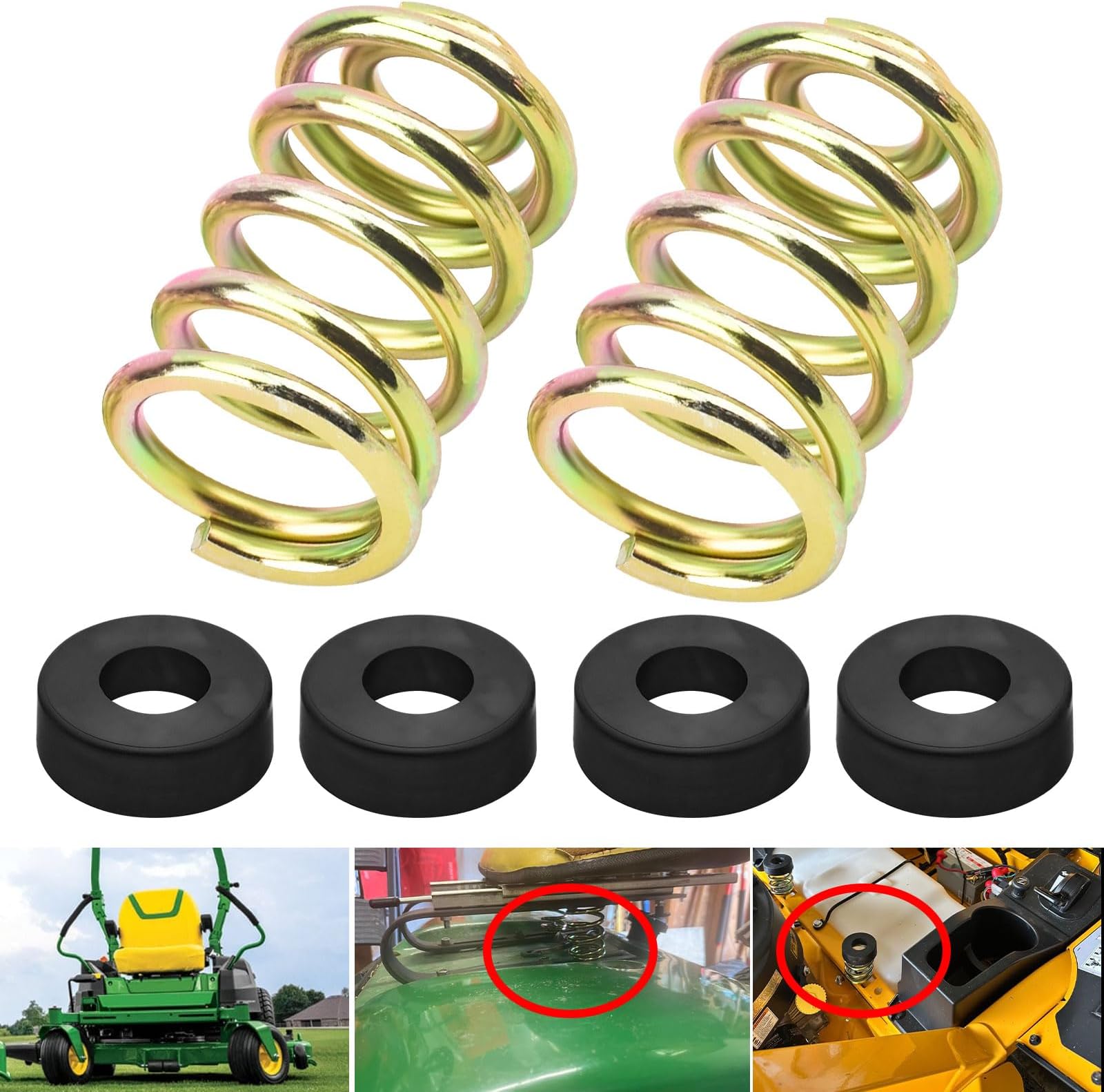 Amazon.com : Grasshopper Mower Cap Seat Spring 4-Pack, Supplies to ...