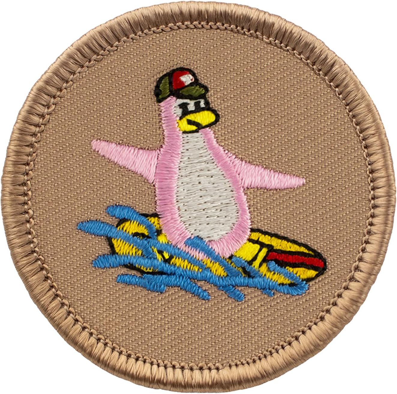 Amazon.com: Pink Surfing Penguin Patrol Patch - 2" Diameter Round ...