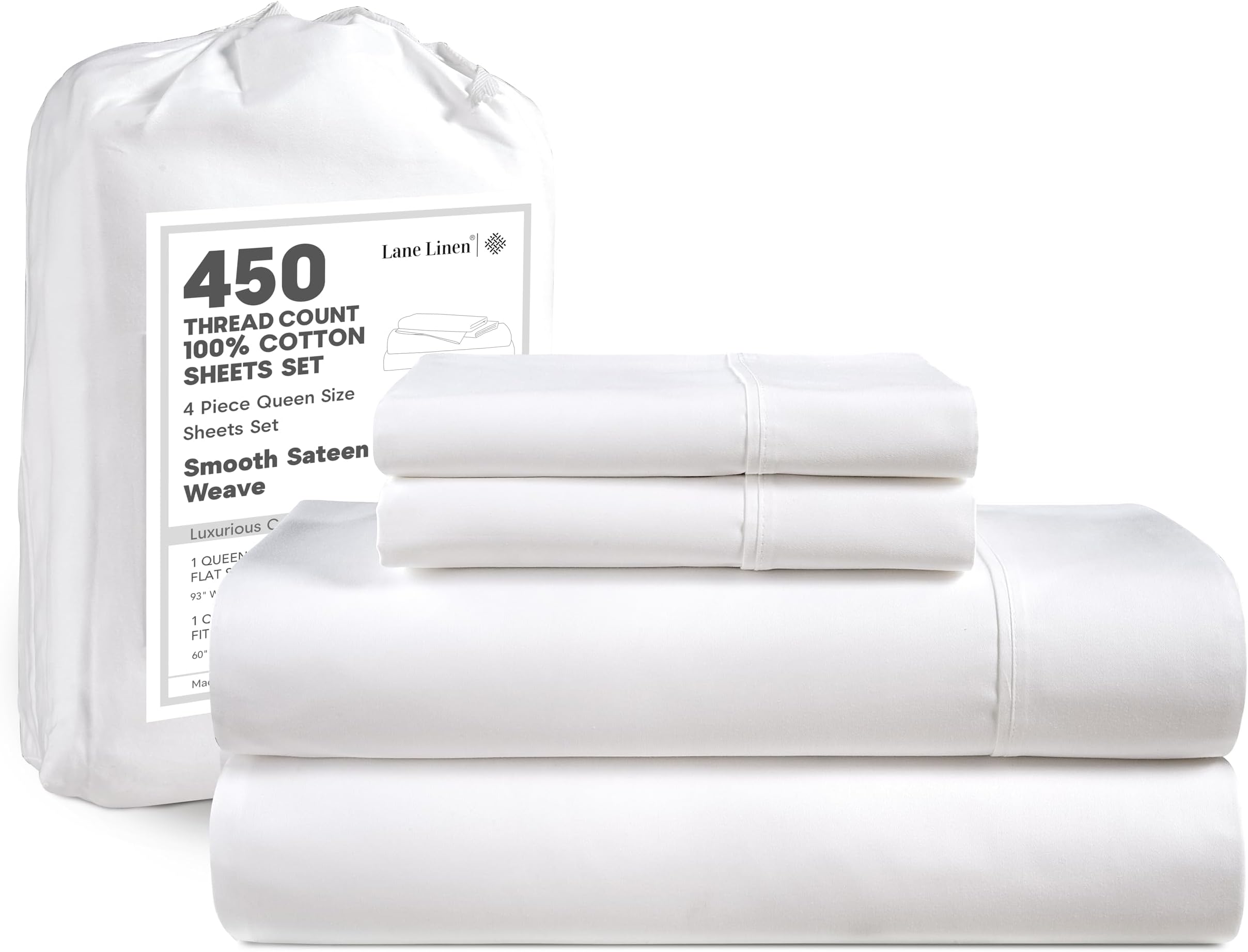 Amazon.com: 4 Piece Premium Sheet Set Cotton Queen, 100% Egyptian ...