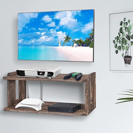 Amazon.com: BEARUT Floating Shelves Projector Shelf Rack Router Shelf ...