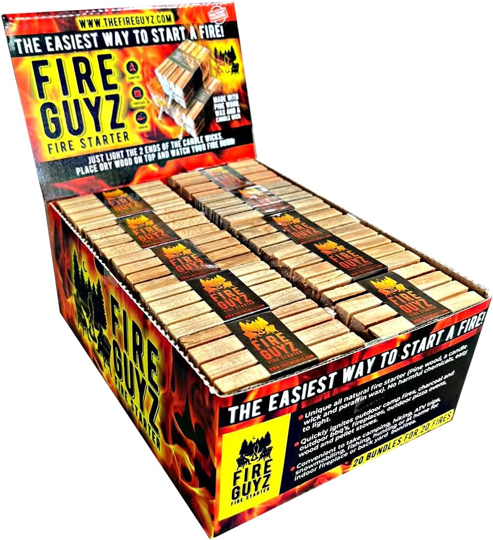 Amazon.com: Fire Guyz Fire Starter 20ct Campfire Fireplace Cooking All ...