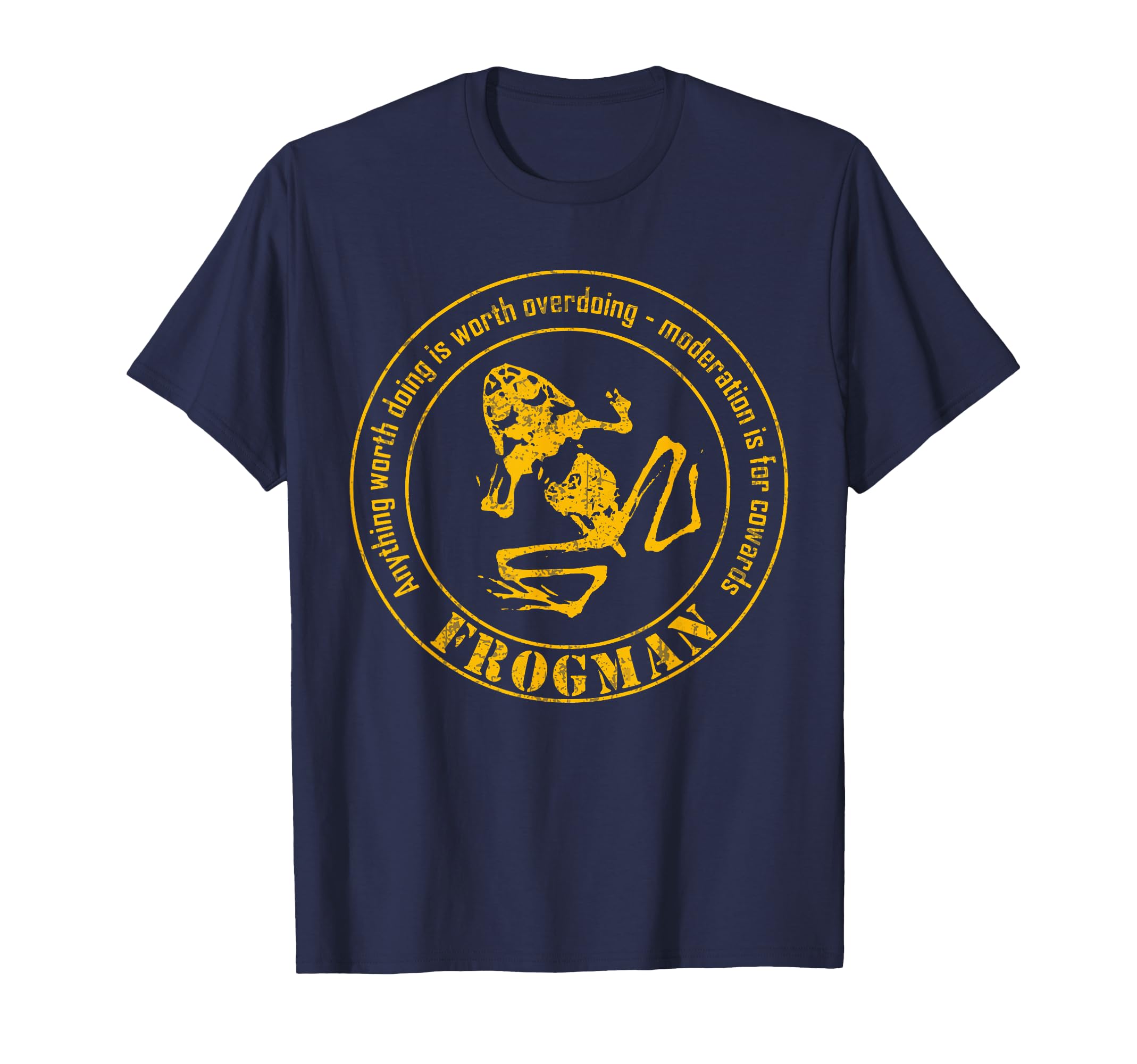 Amazon.com: Frogman Diver T-shirt (Distressed) T-Shirt : Clothing ...