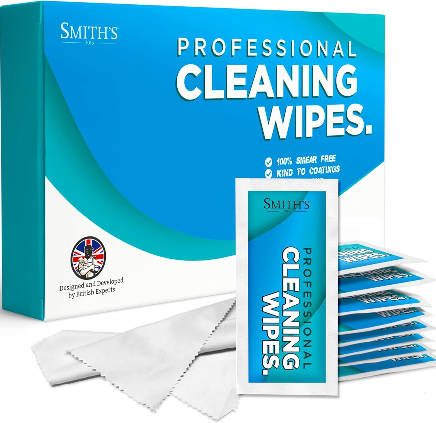 Professional Screen Wipes by Smith’s® | 60 Pack | Size: 14 x 14cm ...
