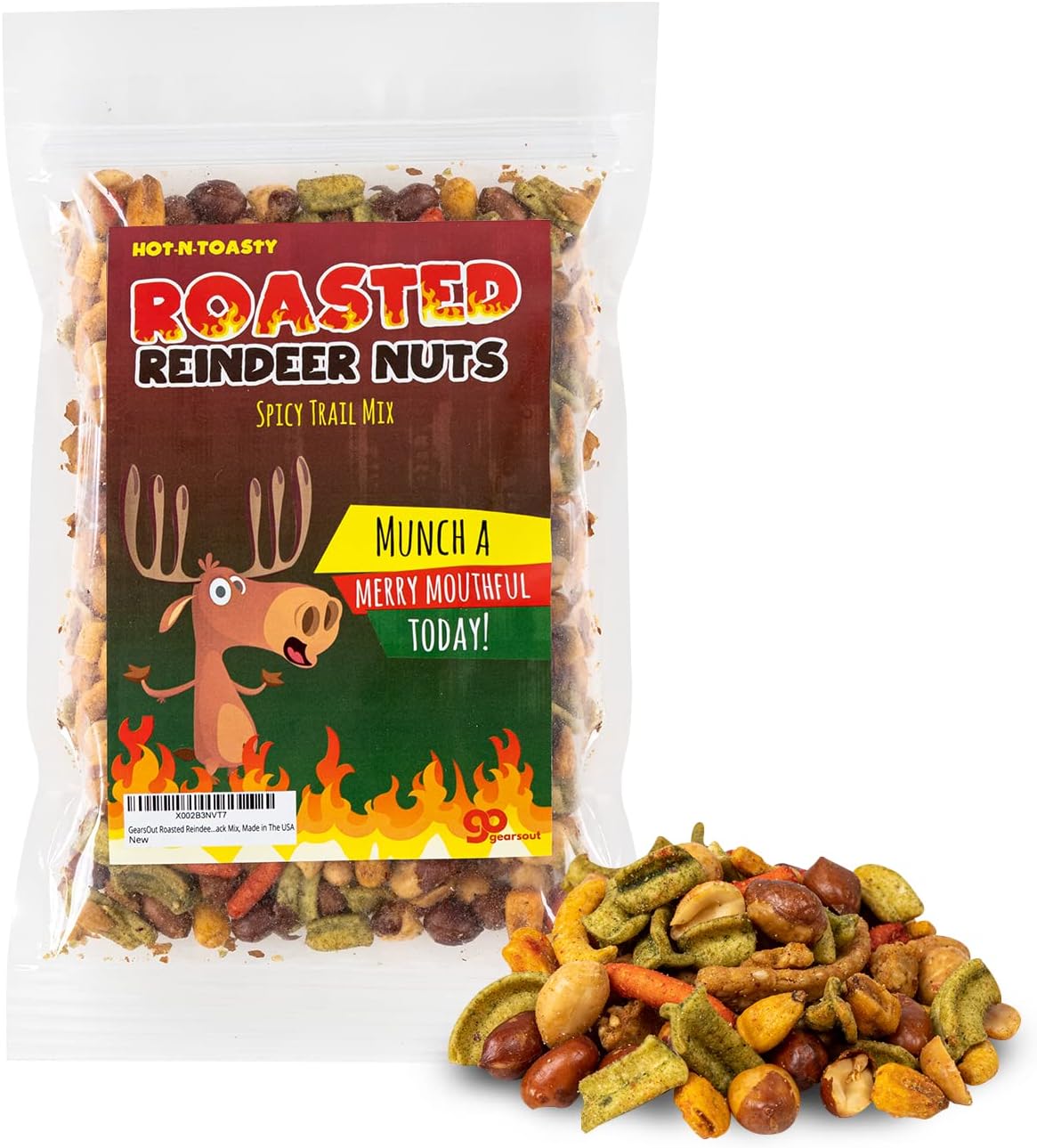 Amazon.com : Roasted Reindeer Nuts Spicy Trail Mix - Funny holiday ...