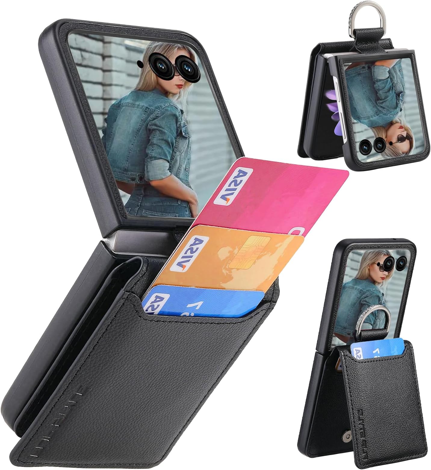 Amazon.com: Fofvccv for Motorola Razr Plus 2024 Case Wallet with Card ...