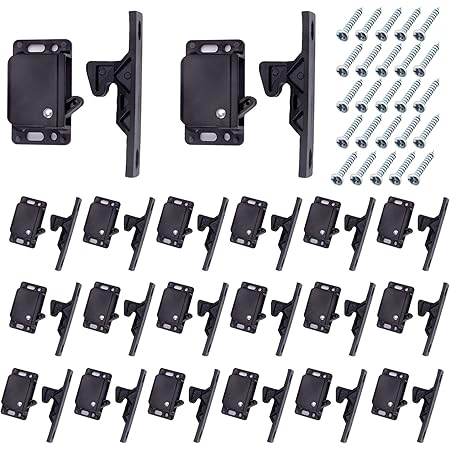 Amazon.com: Decorite 5838-4 Pack - RV Cabinet Door Black Push Latch ...