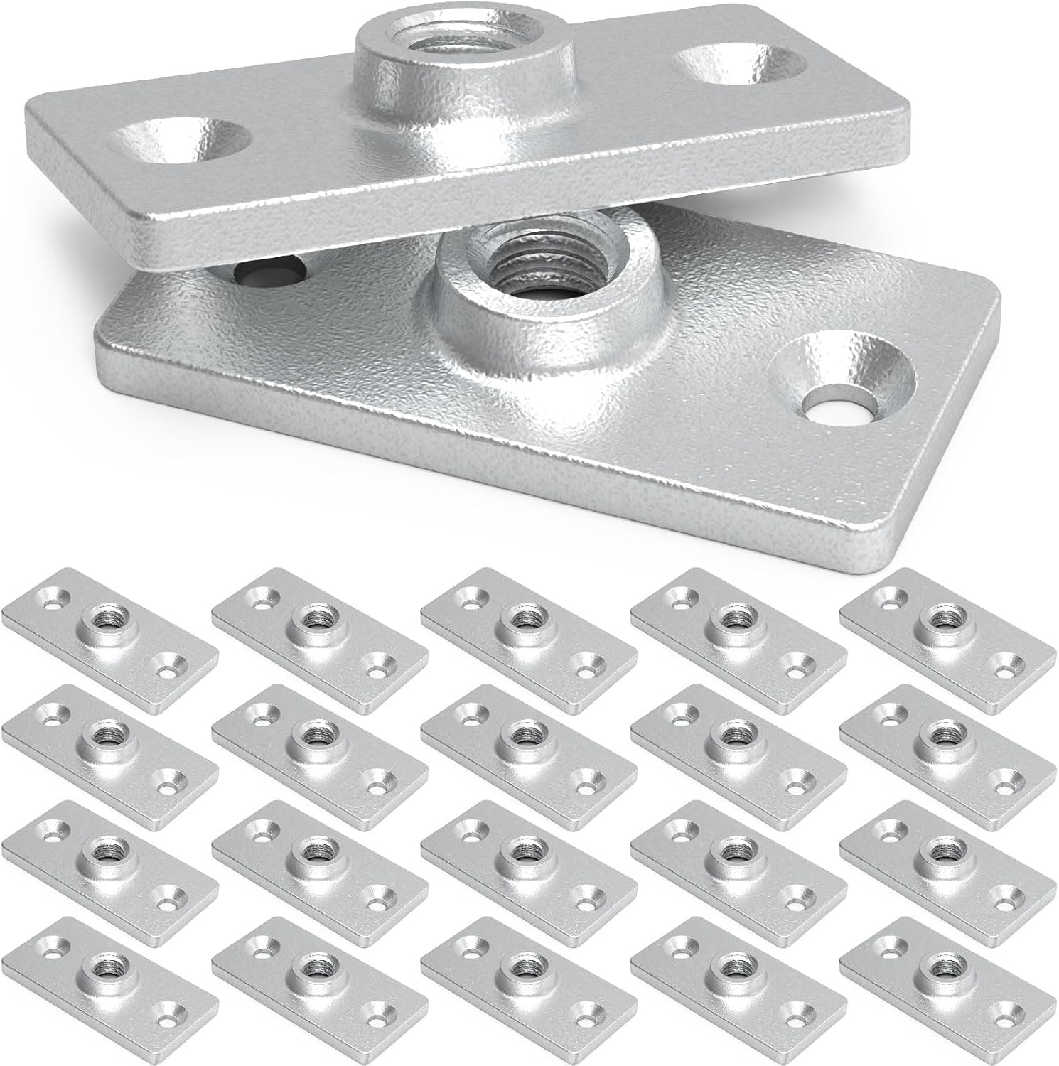 Fixirons 20 Pcs Ceiling Flange Hangers for 3/8 in. Threaded Rod DIY ...