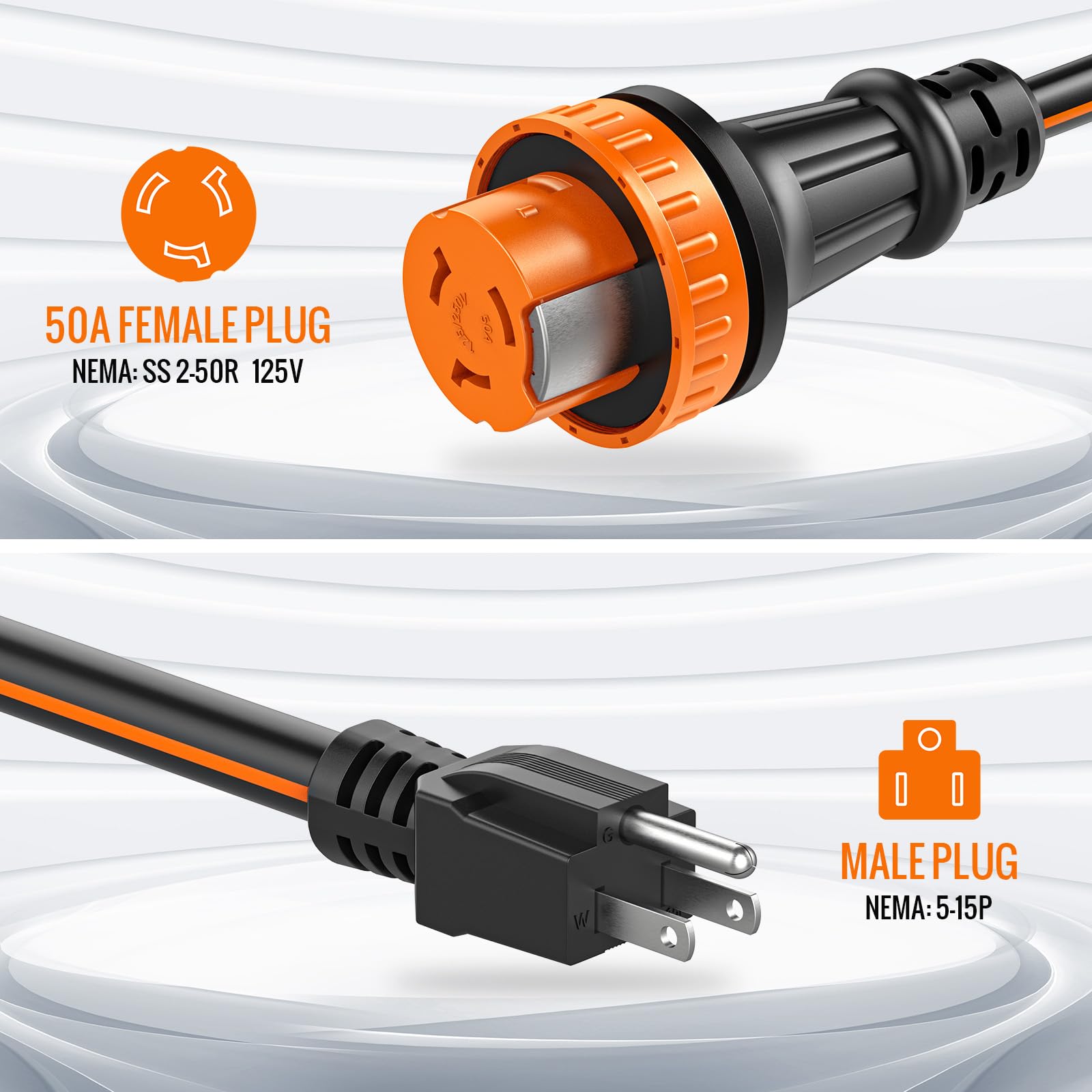 Snapklik.com : Sulythw 50 Amp To 15 Amp 110V RV Adapter Plug 15 Amp ...