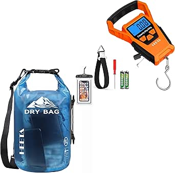 Amazon.com : HEETA Waterproof Dry Bag for Women Men (Transparent Blue 5L) Bundled with ...