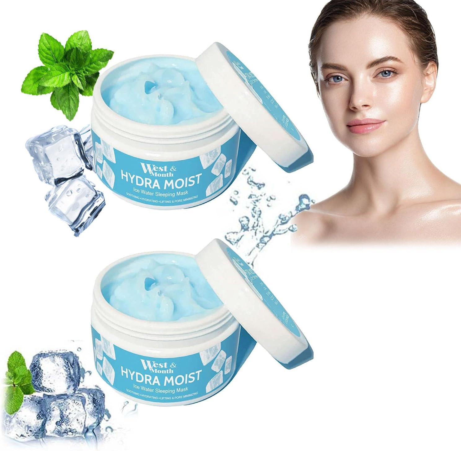 Amazon.com : J Skin Beauty HYDRA MOIST Ice Water Sleeping Mask, 300g ...