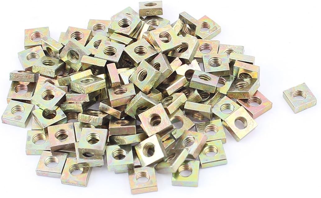 Amazon.com: uxcell Square Nuts,M3x5.4x2.4mm 304 Stainless Steel Square ...