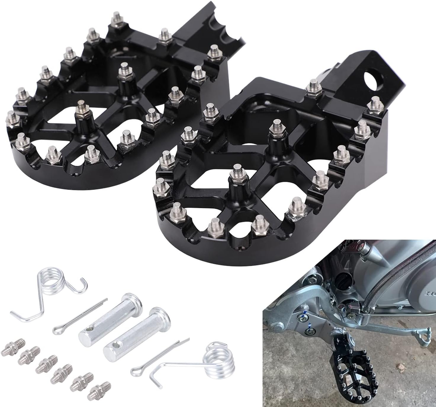 Amazon.fr : JFG RACING Cale Pied Moto,Repose-Pieds Moto Universel ...