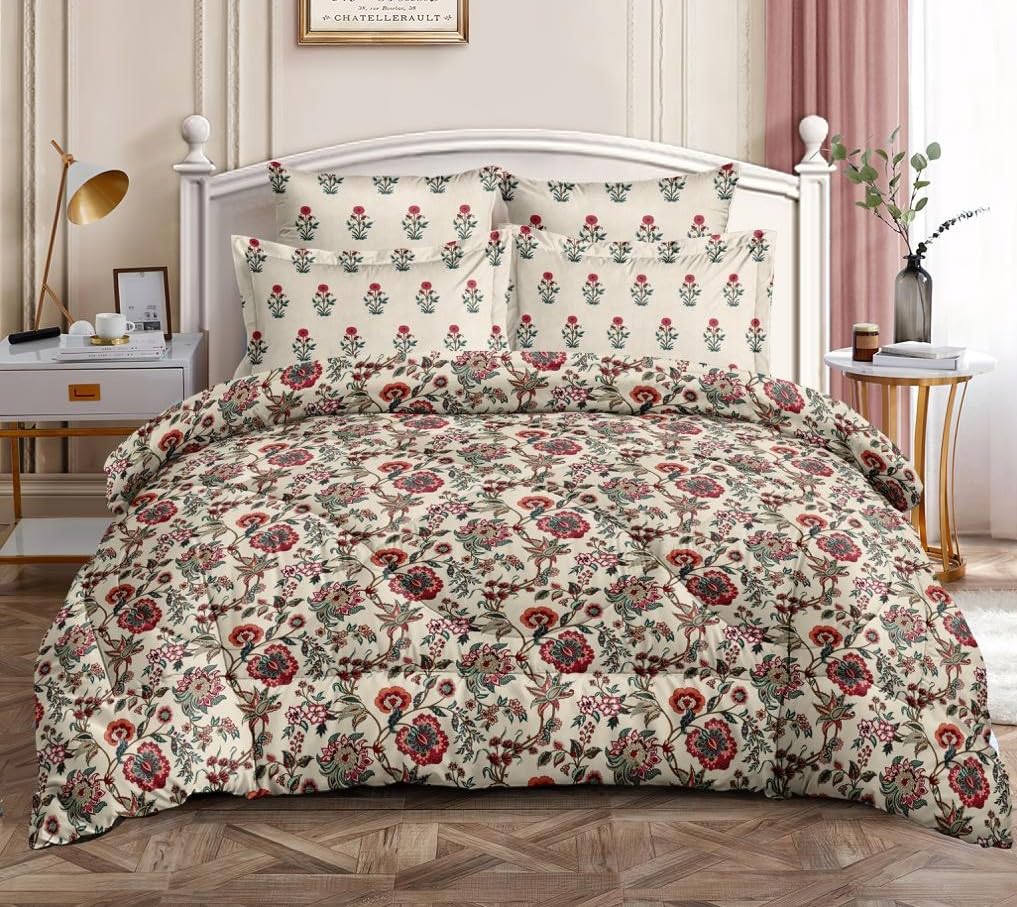 Buy Furnistitchs Premium Glace Cotton Zipper Duvet Cover/Comforter ...