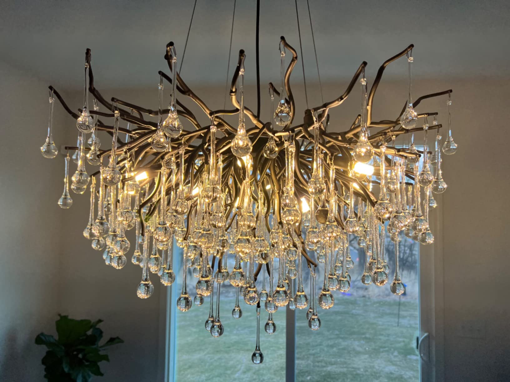 $41/mo - Finance Arotikee Crystal Chandelier Modern Farmhouse Crystal ...