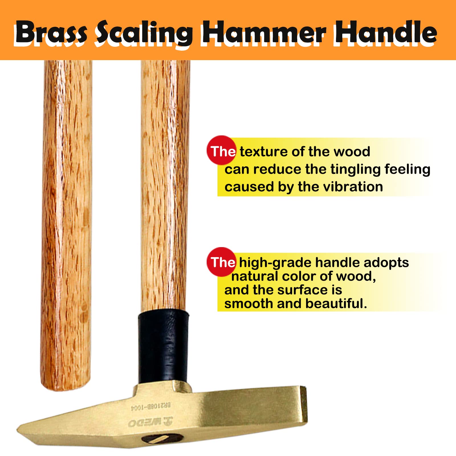 Welding Hammer 30oz Tinner’s Hammer – Forged Steel Head With Shock ...