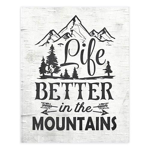 Amazon.com: Life Is Better In The Mountains Art Print - Unframed - 8x10 ...