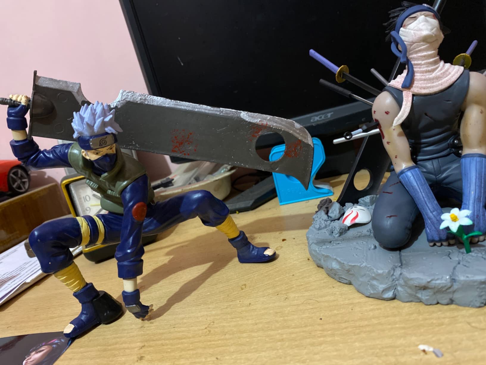 Blue Aura Anime Action Figure Height -16CM Multicolor PVC Material for ...