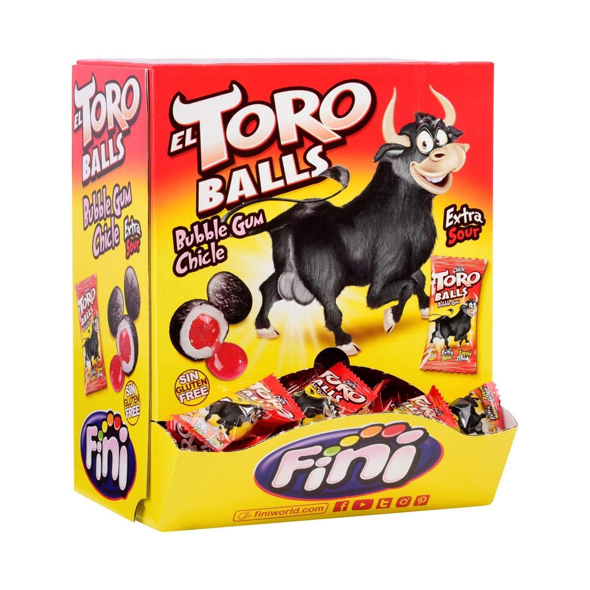 Amazon.com : Fini El Toro Balls Chewing Gum 200 Pieces : Grocery ...