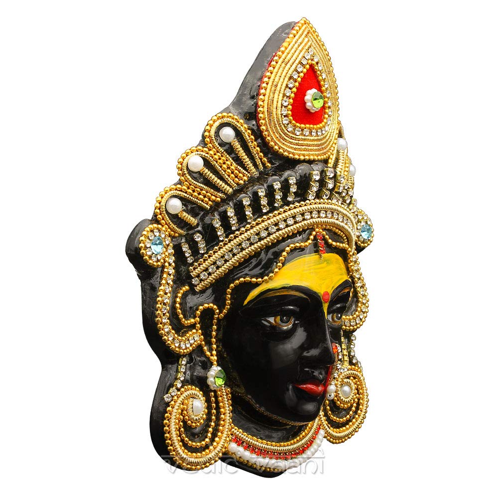 Vedic Vaani Poly Fiber Goddess Maa Kali Devi Face Mukhota For Mata Puja ...