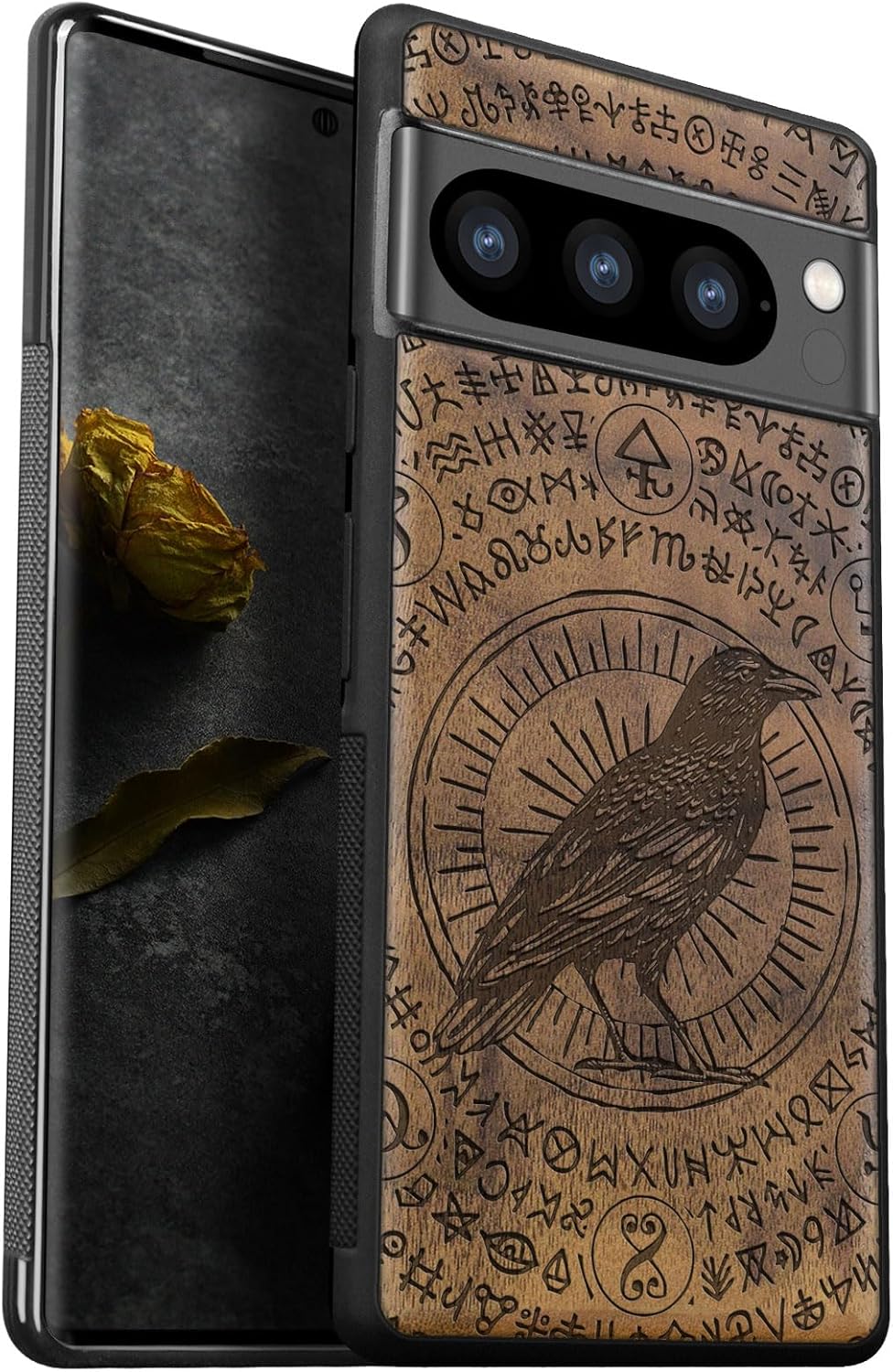 Amazon.com: Carveit Wood Case for Pixel 8 Pro Case [Natural Wood ...