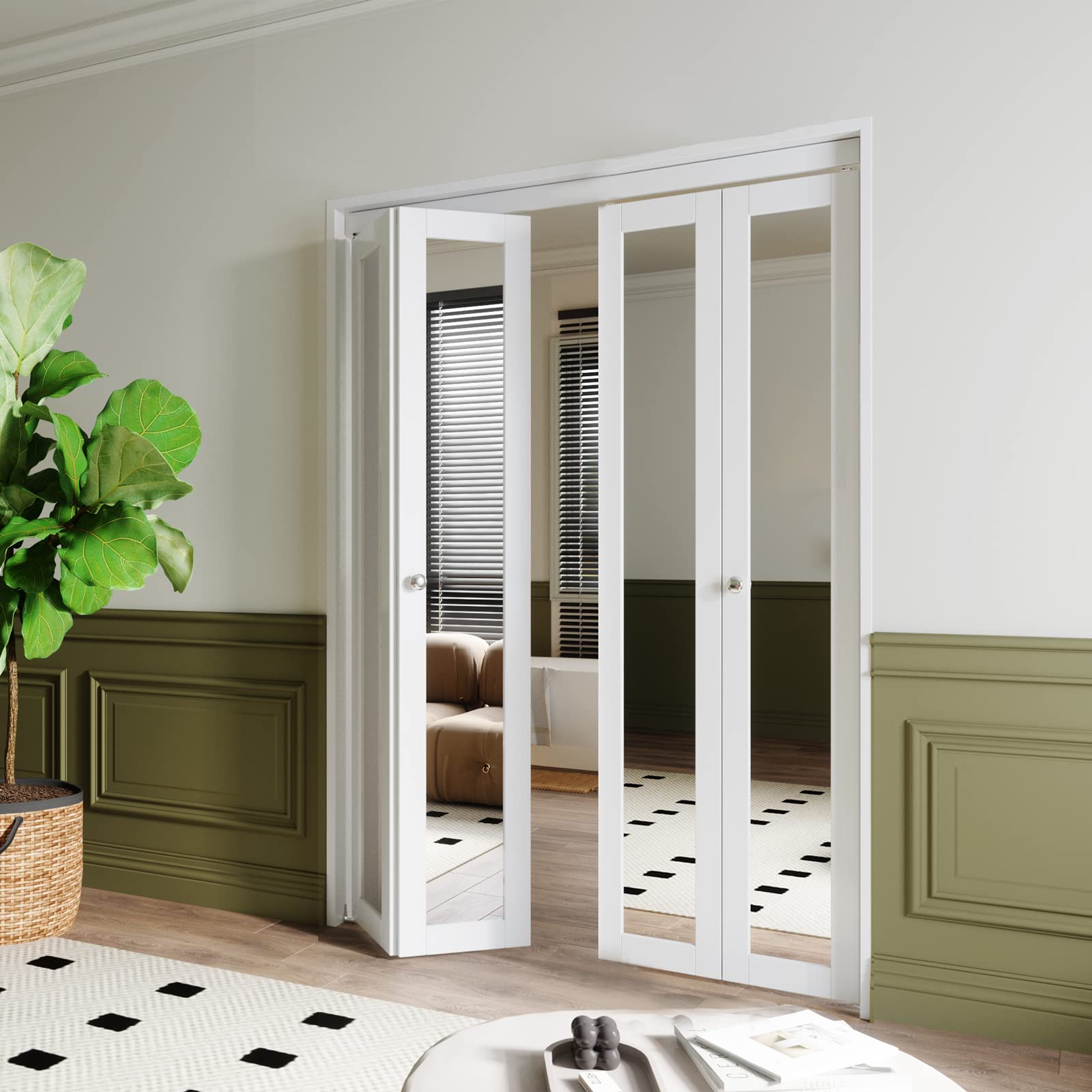 Interior Bifold Closet Doors Bi Fold Closet Doors Makeover Into French