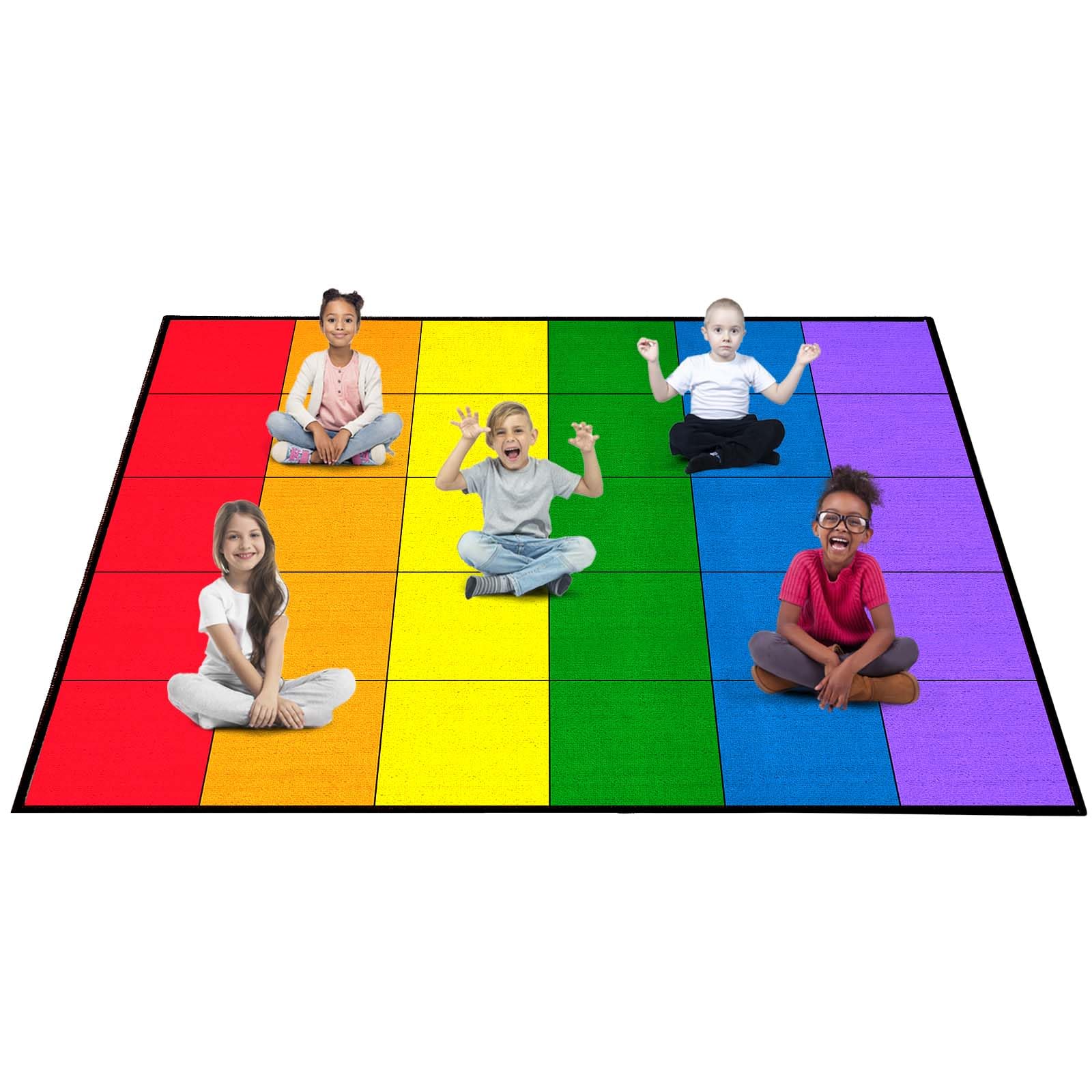 Amazon.com: Booooom Jackson Classroom Rug Colorful Seating Classroom ...