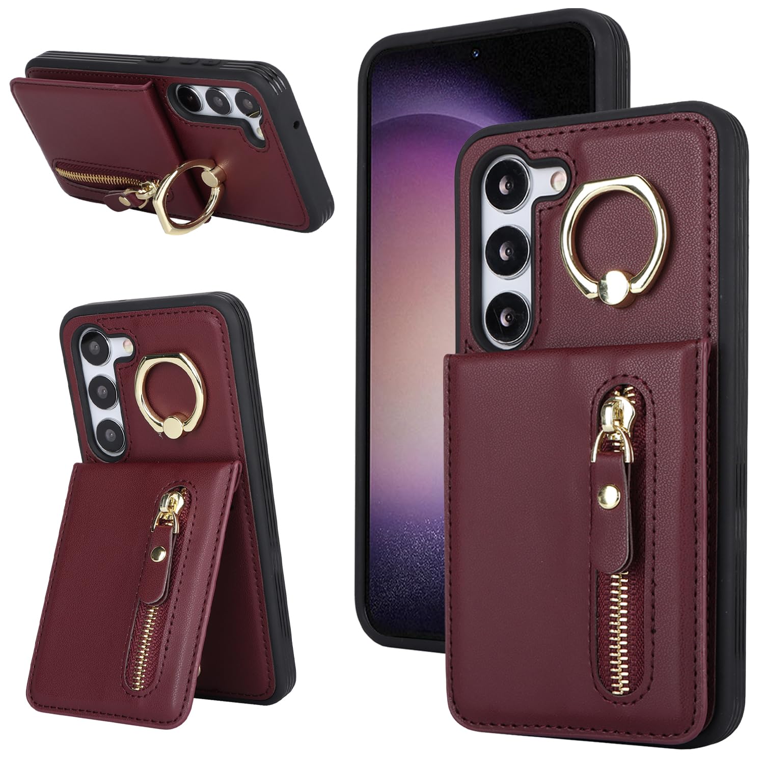 Amazon.com: DEYHU for Samsung Galaxy S23 Plus Case with Card Holder for Women,for Galaxy S23 ...