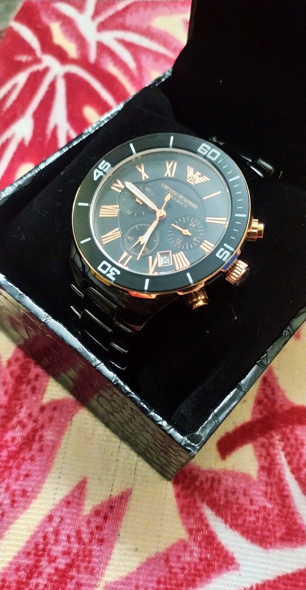 Buy Emporio Armani Stainless Steel Analog Black Dial Men Watch-Ar60074 ...