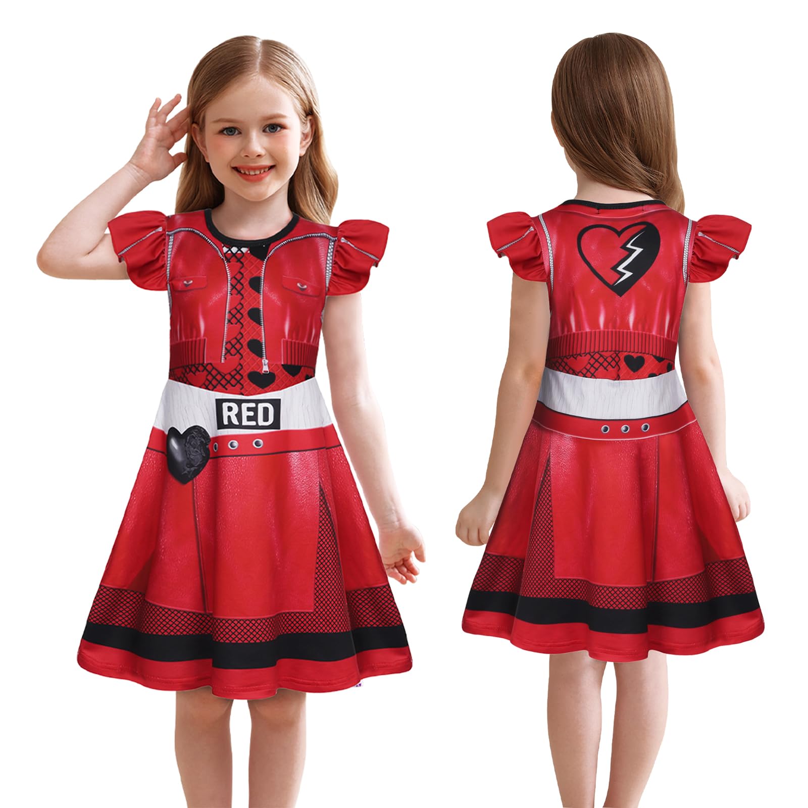Berich Red Descendants Costume Dress for Girls Descendants Dressing up ...