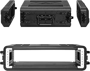 Amazon.com - ECGOIOE 2U Rack Case Shallow 17" Depth, 19" Rackmount Flight Cases Easy ...