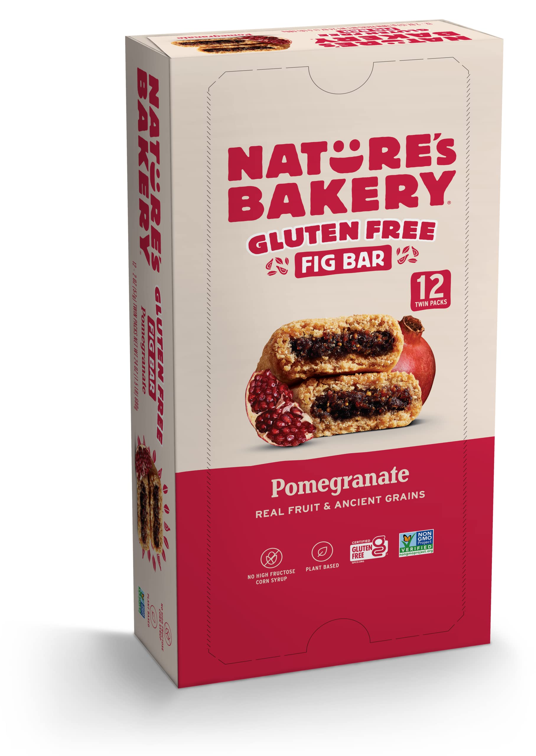Snapklik.com : Natures Bakery Gluten Free Fig Bars, Pomegranate, 1- 12 ...