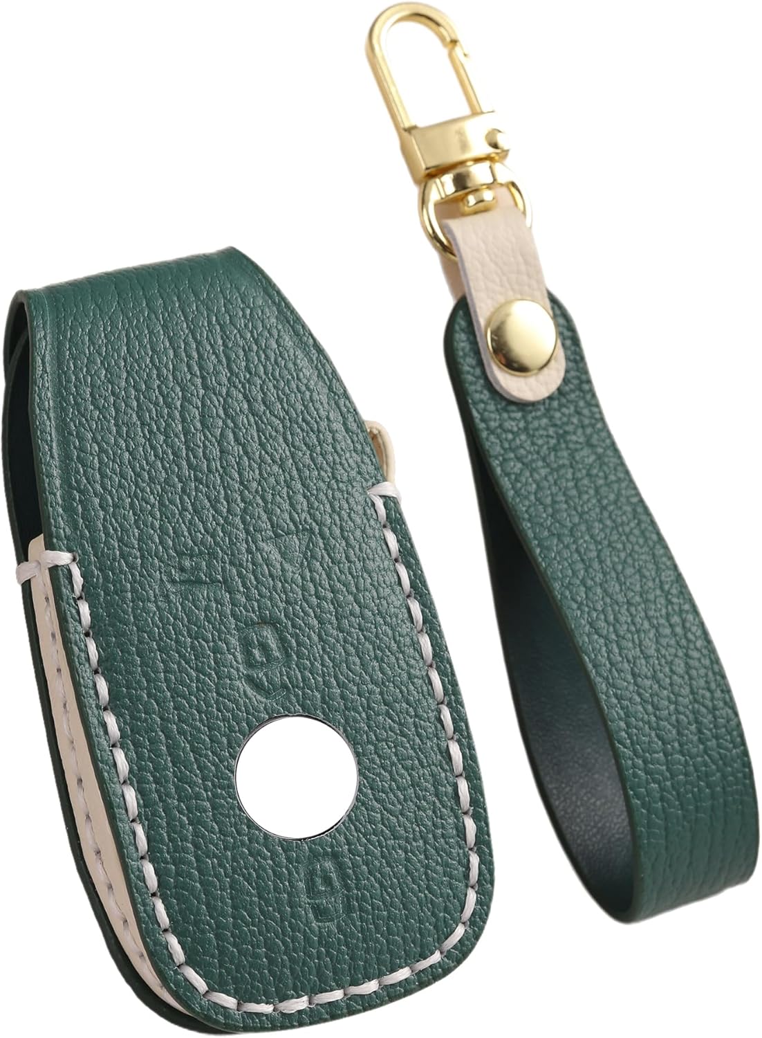 Amazon.com: Hontumax Genuine Leather Key Fob Cover Case for Mercedes ...