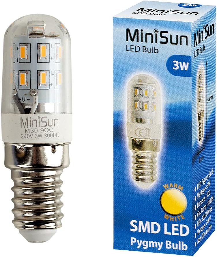 MiniSun | 3W High Power SES E14 LED Pygmy Energy Saving Long Life Light ...