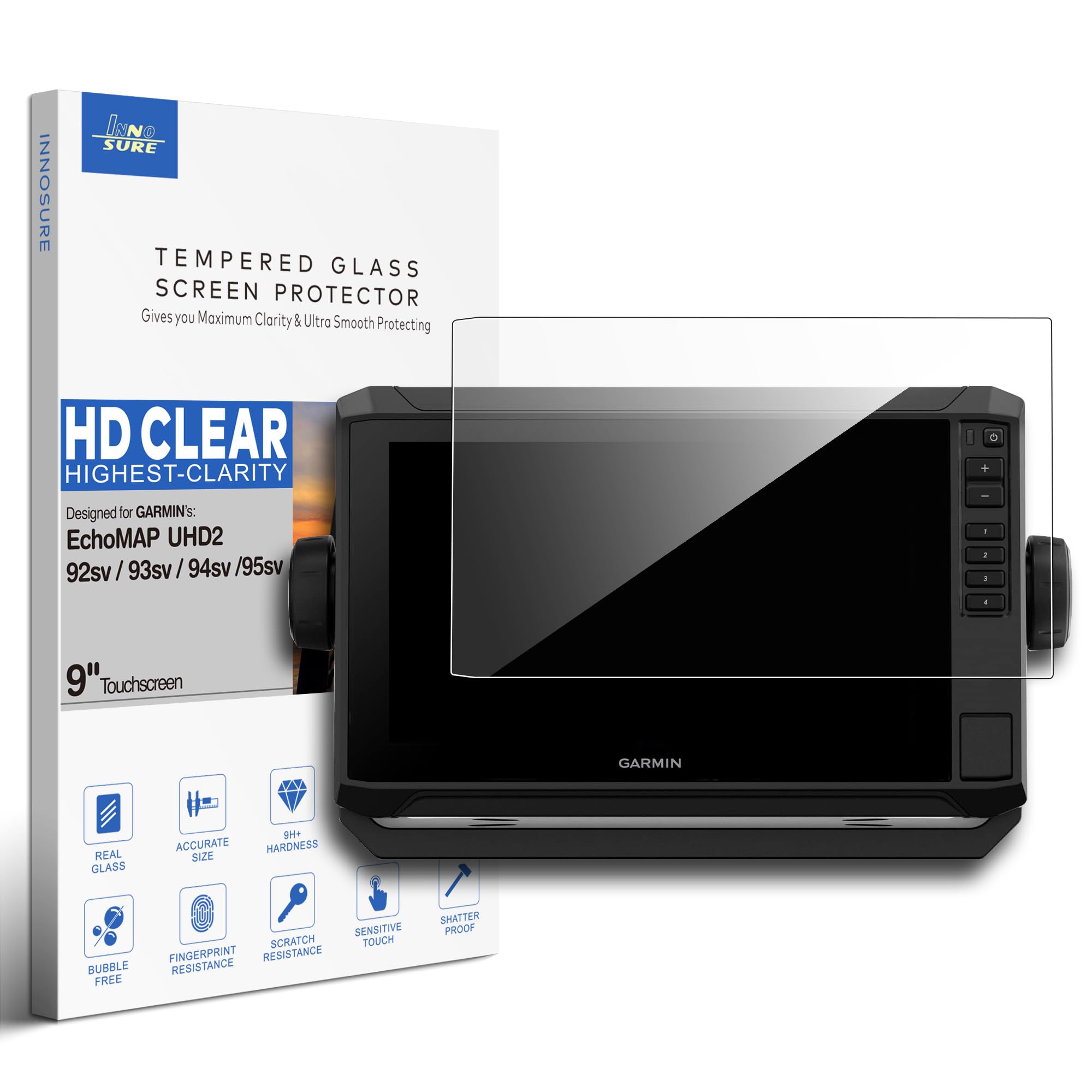 Amazon.com: INNOSURE Tempered Glass Screen Protector for Garmin Echomap ...