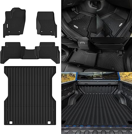 Amazon.com: NQOQN Floor Mats & Truck Bed Mat for 2024 Toyota Tacoma ...