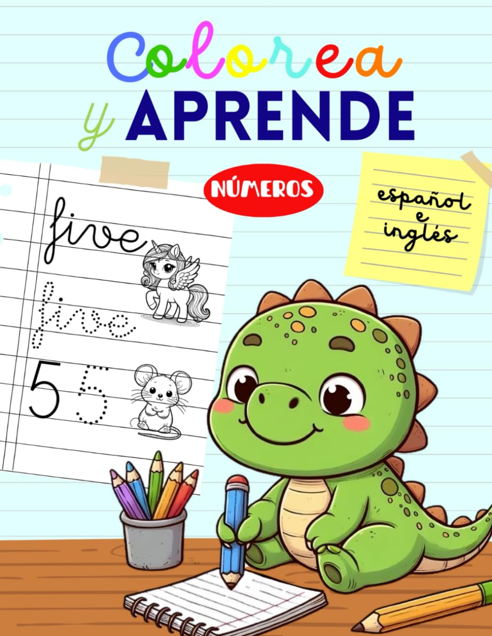 Colorea y aprende | Caligrafía y números para Spain | Ubuy