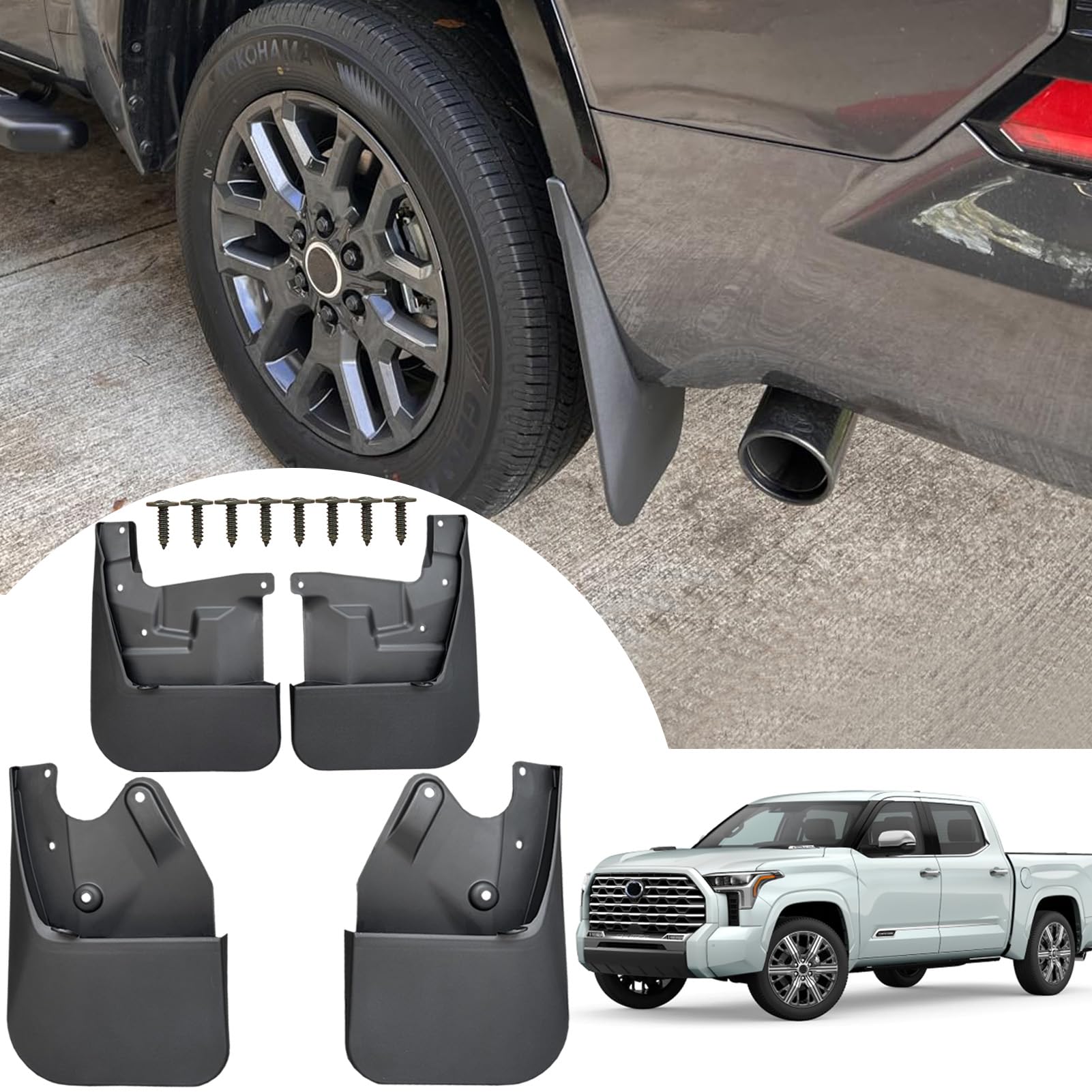 Rivian R1S BestEvMod For Rivian R1S 2022-2025 - No Drill Splash Guards ...